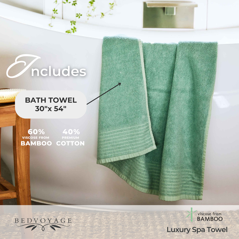 Bamboo Bath Towel – Seaglass - Coastal Towels - Quahog Bay Bedding
