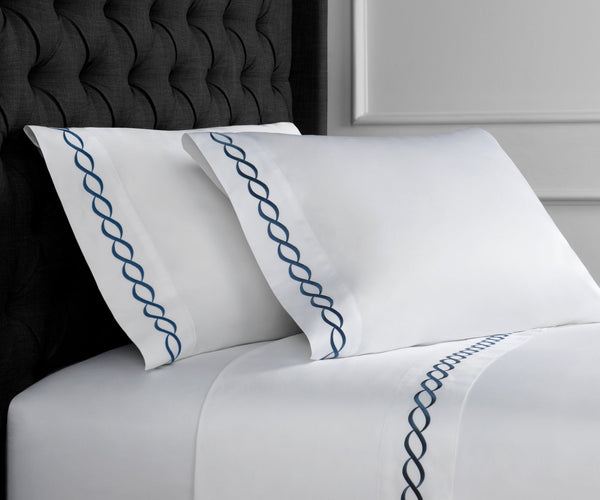 600T Cotton Rope Embroidered Sheet Set | Coastal & Nautical Sheets ...